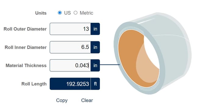 How to use our Roll Length and Roll Diameter Calculators How to use our Roll Length and Roll Diameter Calculators